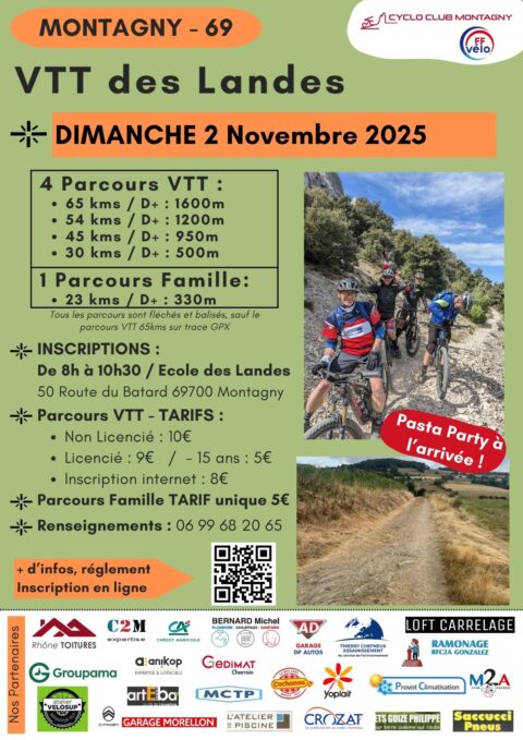 Rando VTT des Landes - Dimanche 2 nov. 2025 - Montagny - 69 - COREG ...